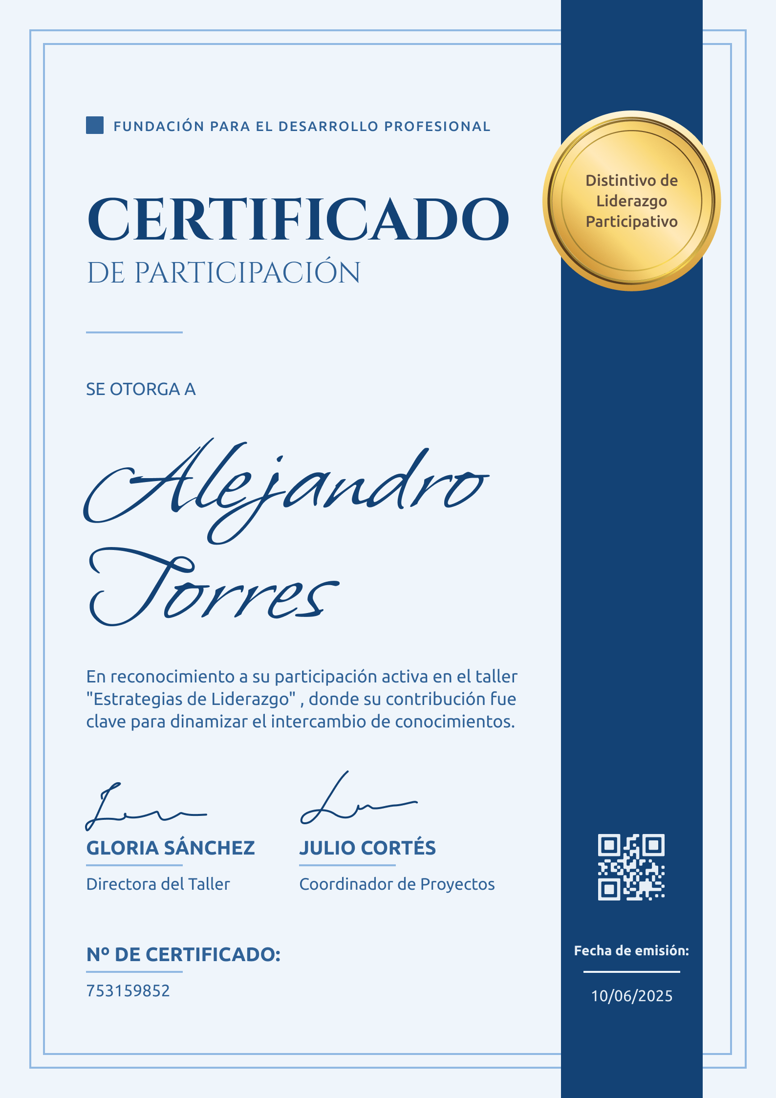 Plantilla De Diploma De Seminario