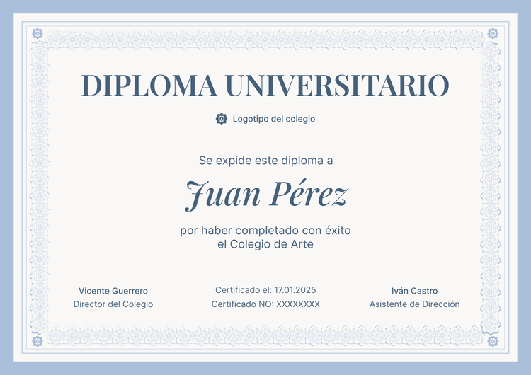 Plantilla De Certificado De Arte Gratis