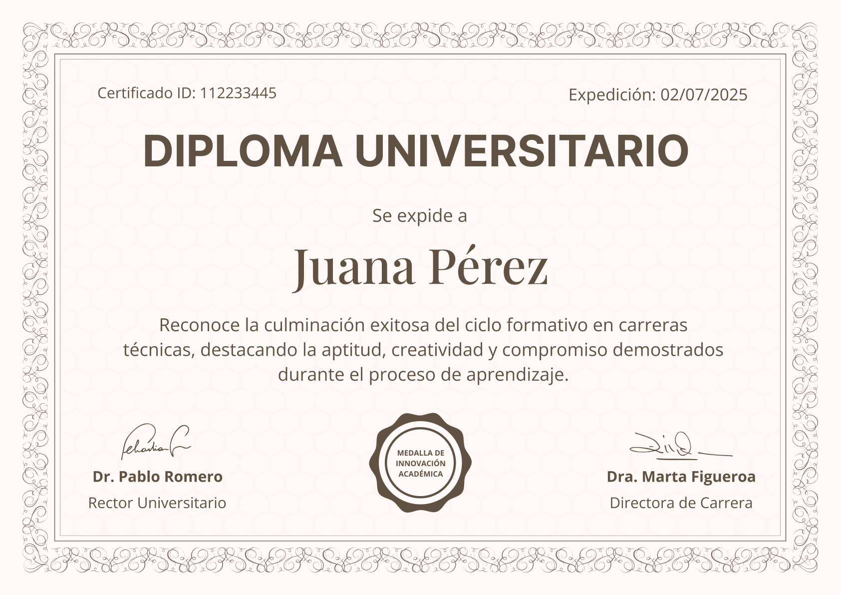 Elegante Plantilla De Diploma De Escuela Secundaria Plantilla Del