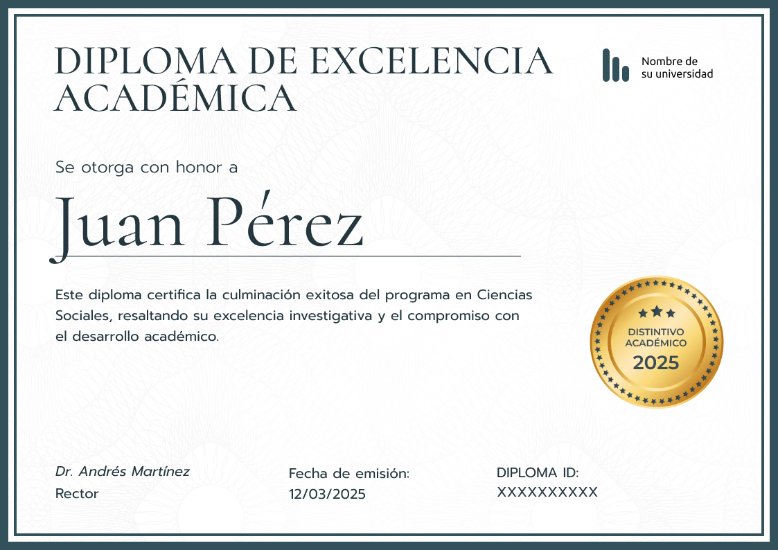 Plantilla diploma profesional corporativa