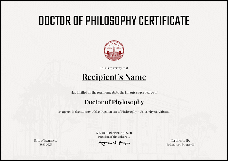 Printable Phd Certificate Templates Free Graduation Certificates