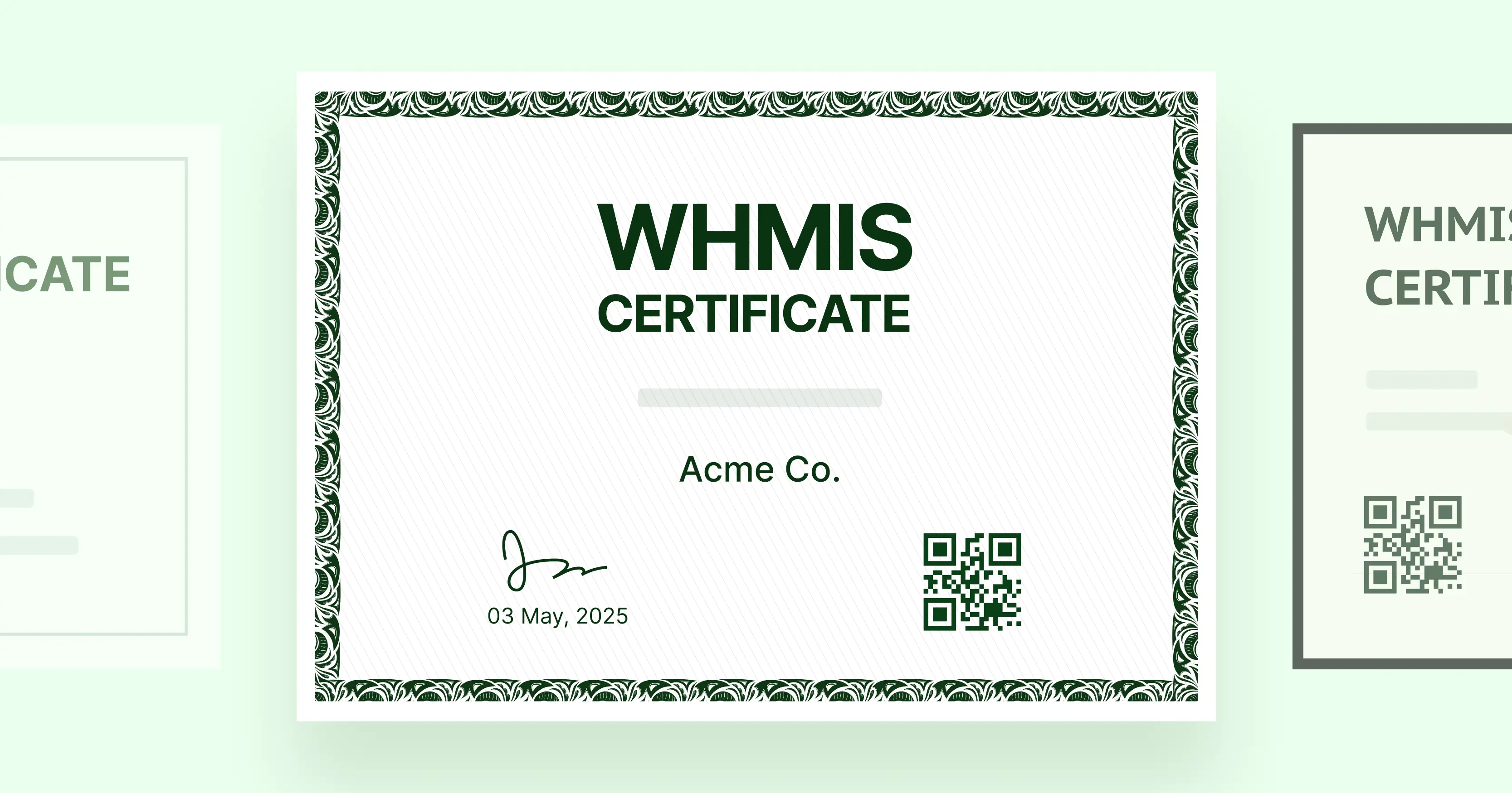 15 Editable WHMIS Certificate Templates