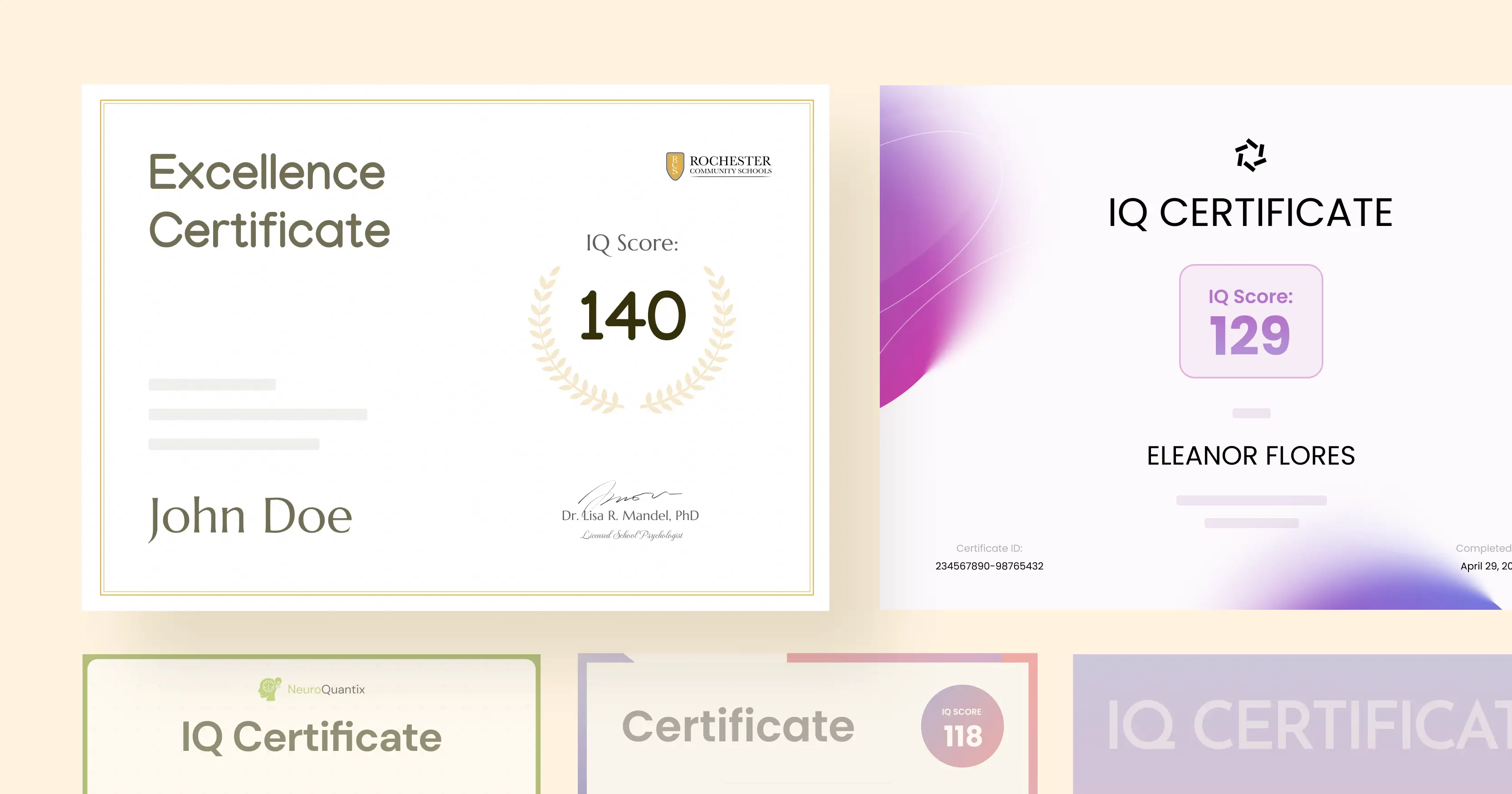 15 IQ Certificate Templates—Customize & Share