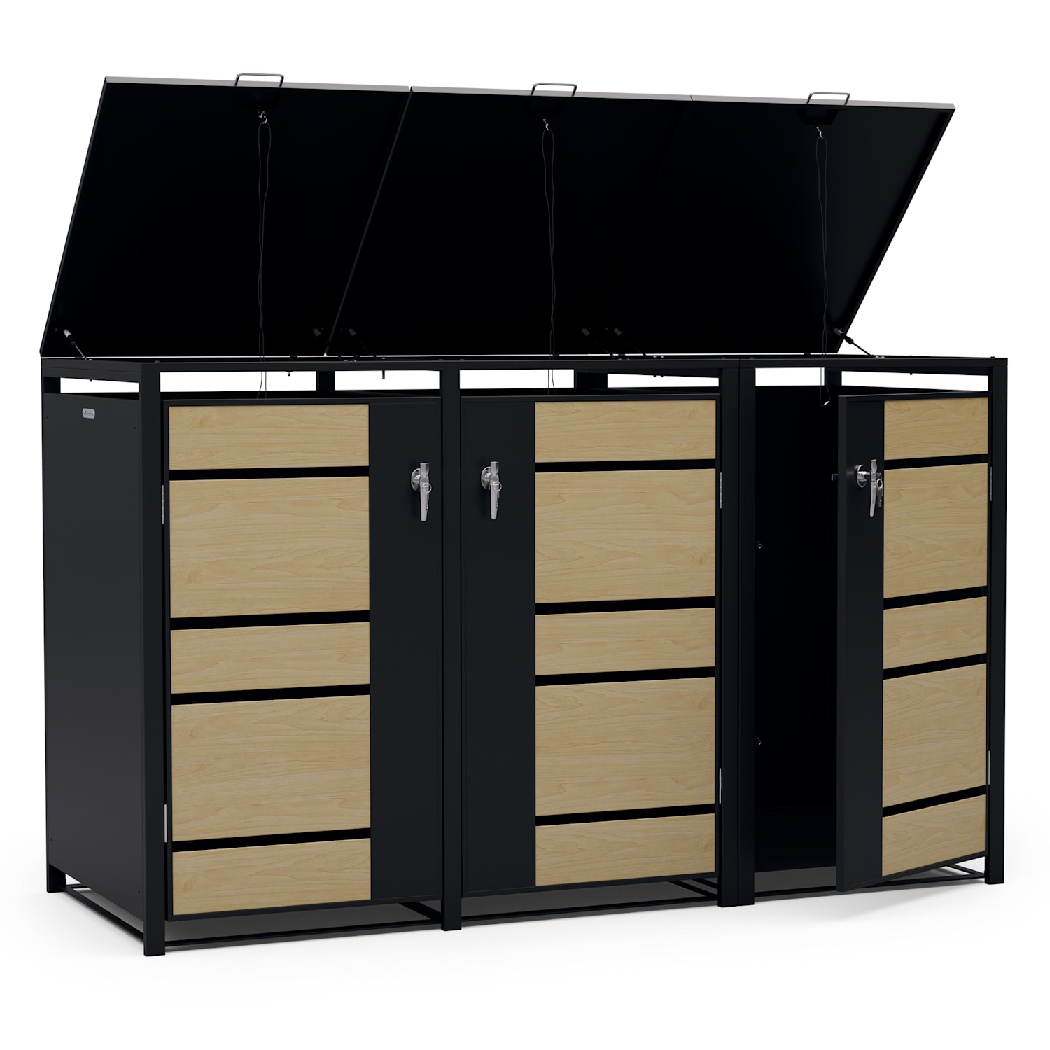 Blumfeldt BinSafe bin box | 3 bins | weatherproof | lockable