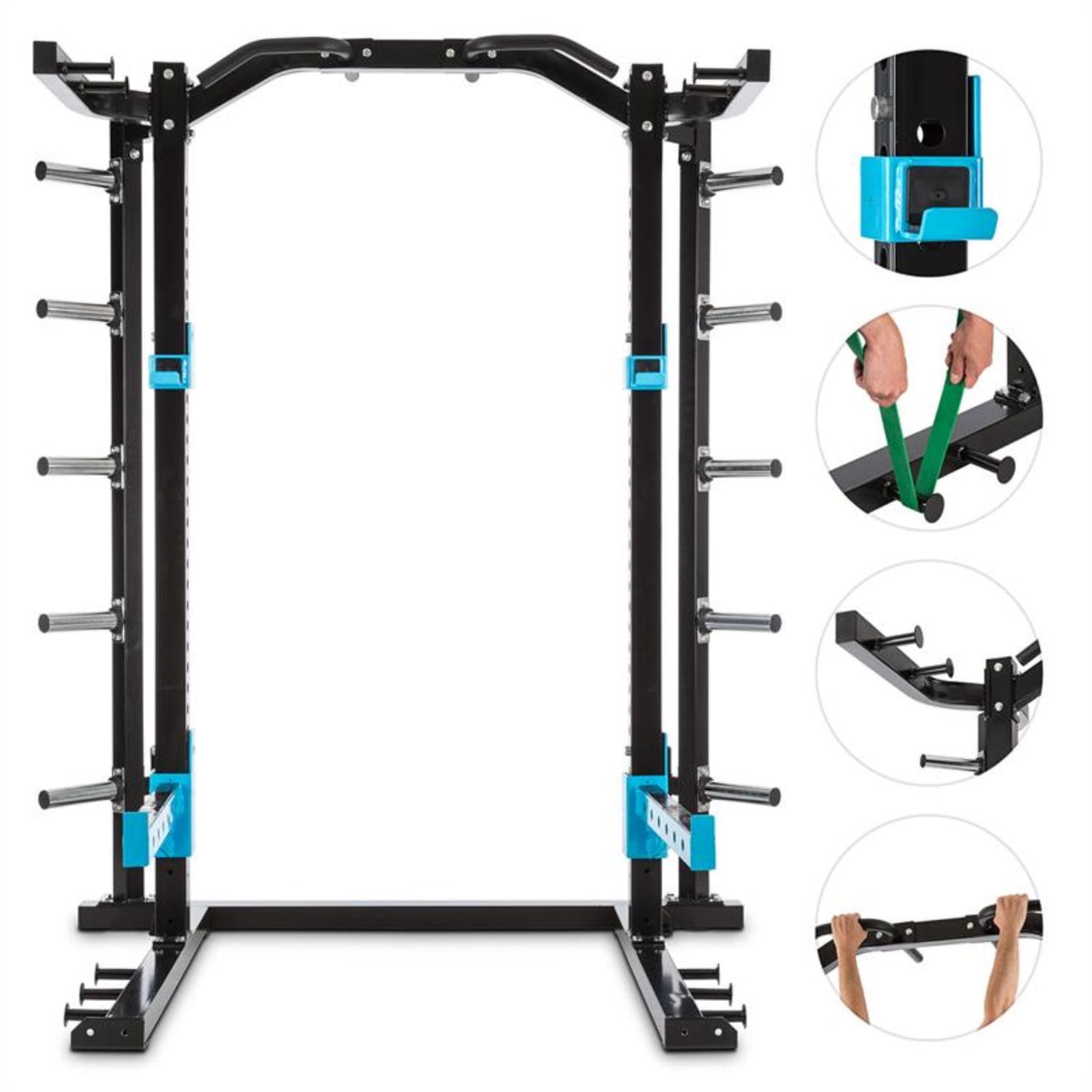CAPITAL SPORTS Amazor H Rack Safety Spotter J-Cups staal massief Home ...
