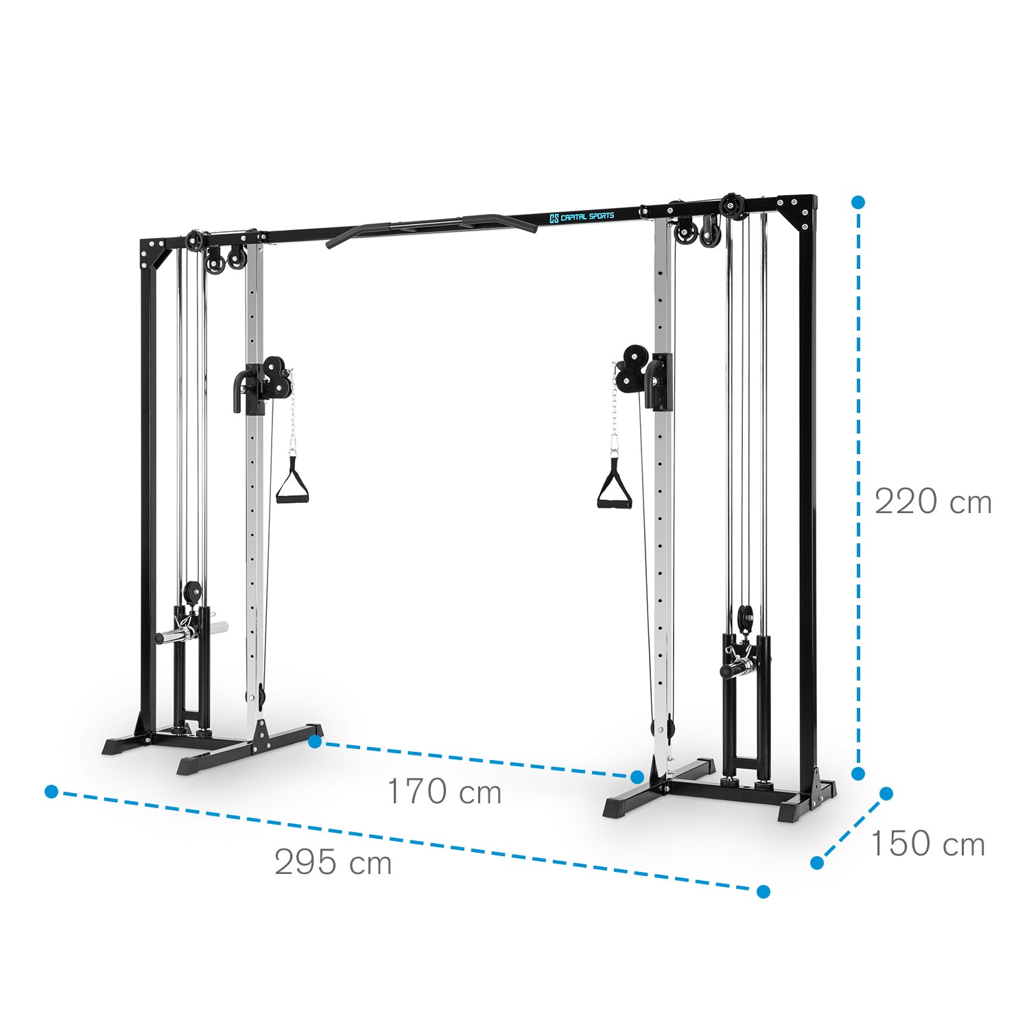 CAPITAL SPORTS Cable Power Cage Station de traction à câble acier 30 ...