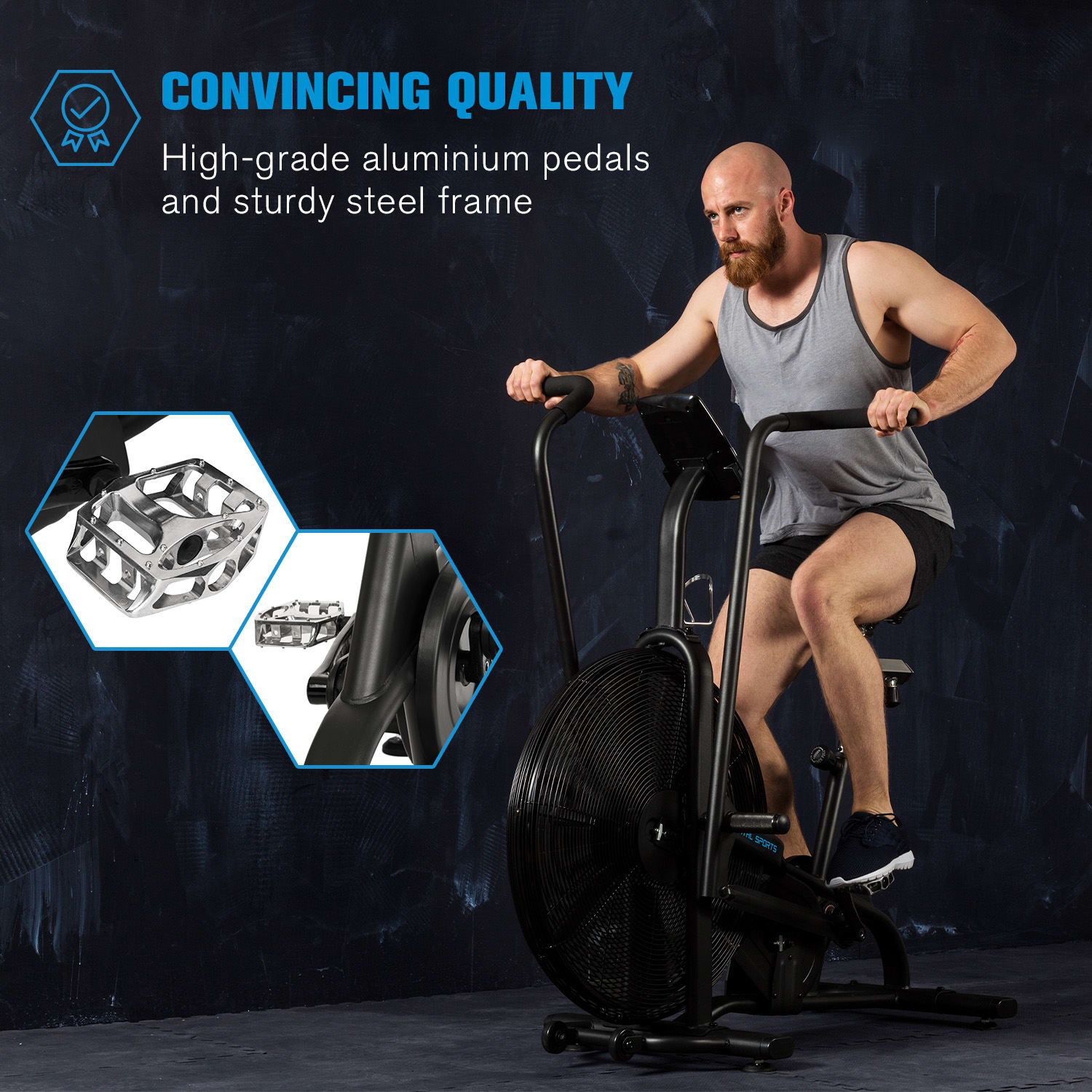 Capital Sports Strike Bike Bicicleta con ventilador de resistencia ...