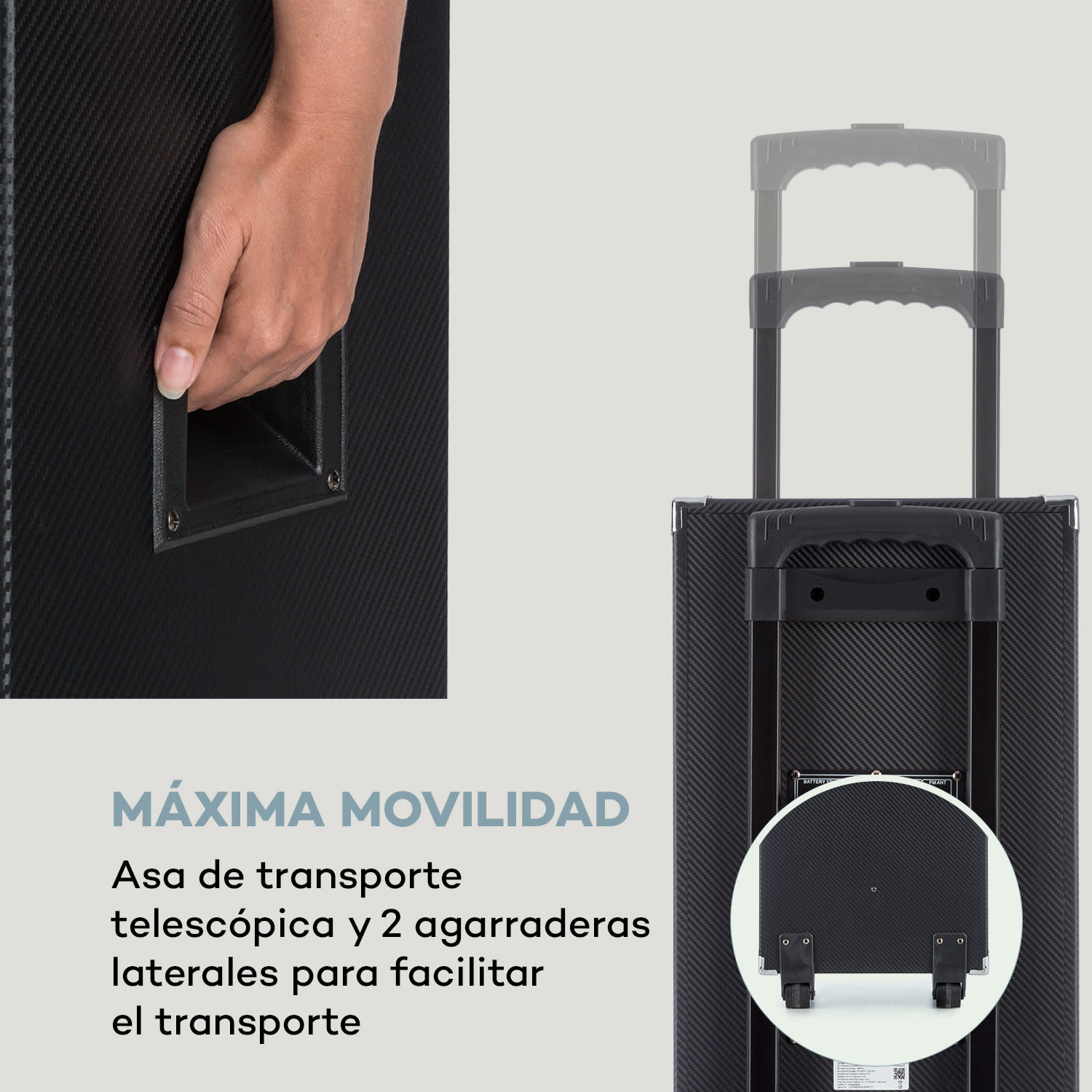 auna Pro DisGo Box 100 Sistema de megafonía móvil 50W RMS BT ranura SD ...