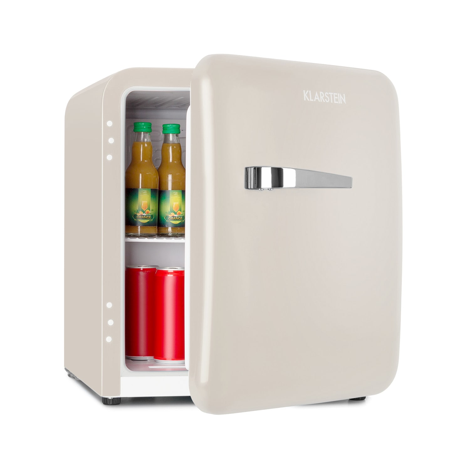 Klarstein Audrey Mini refrigerador retro 48 l 2 niveles A+ crema