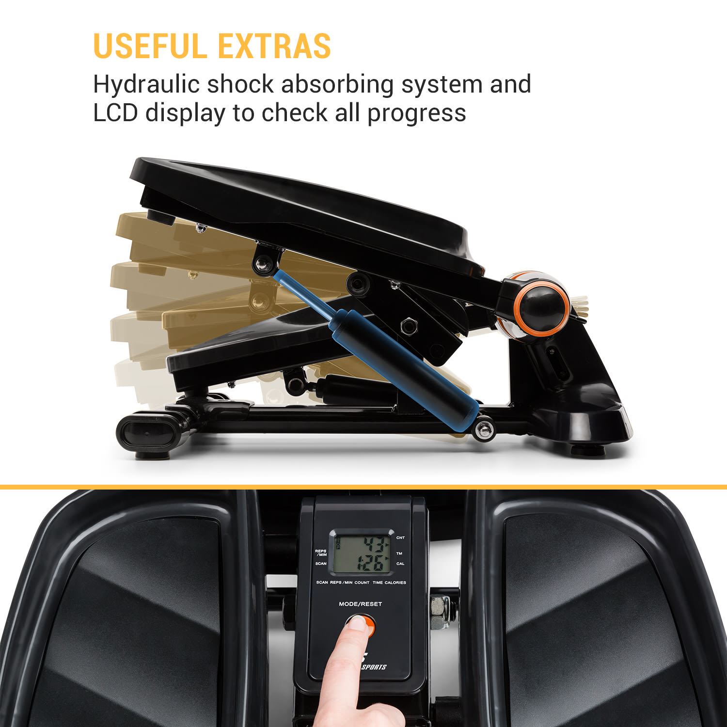 Capital Sports Galaxy Step mini stepper premium treden LC display app ...