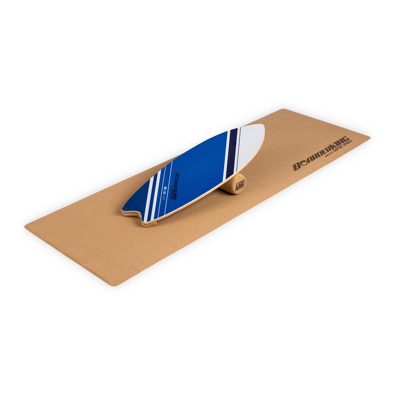 Indoorboard Wave Balance Board + matta + hjul trä / kork Linear