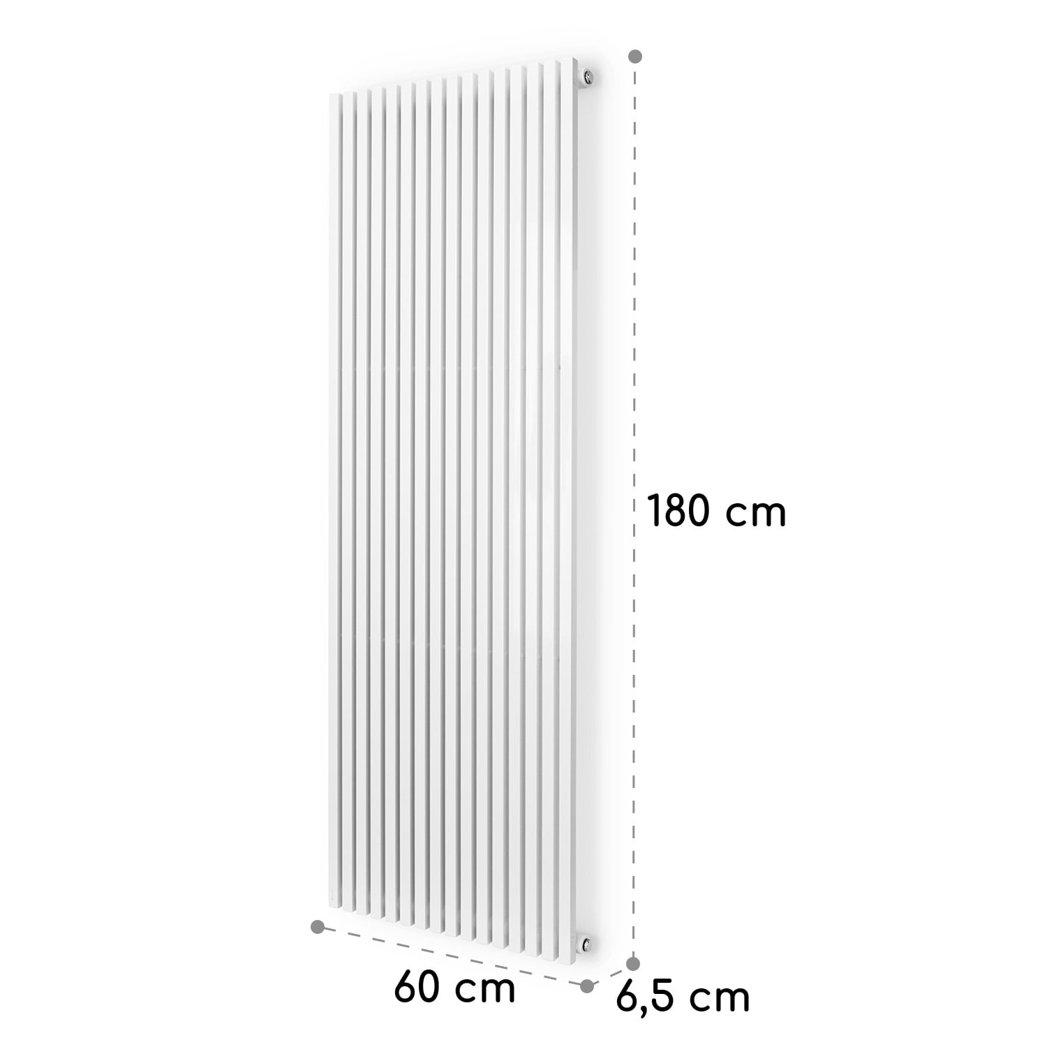 Delgado 180 x 60 radiator | tubular radiator | 16 vertical ribs | 2-in ...