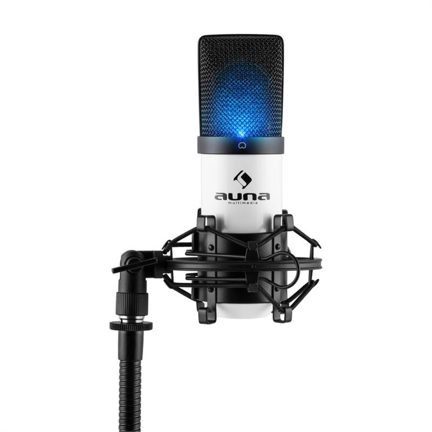 MIC-900WH-LED USB Microphone Set V4 Condenser Microphone Pop-Protection ...