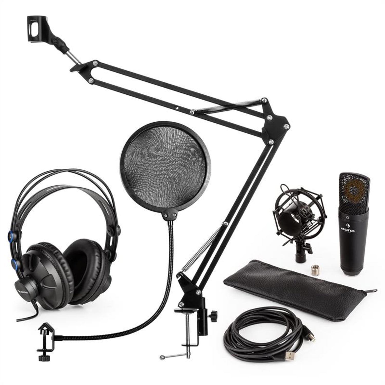 MIC-920B USB Microphone Set V4 Headphones Microphone Microphone Arm Pop ...