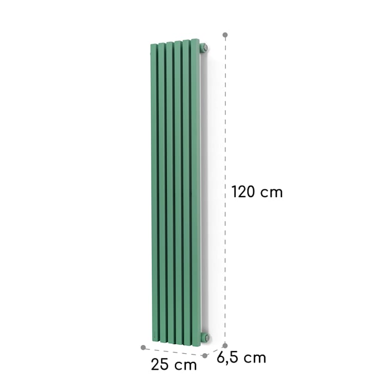 Delgado 120 x 25 radiator | tubular radiator | 6 vertical ribs | 1/2 ...