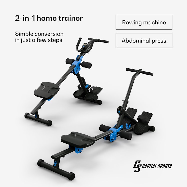 Capital Sports Azura | hybrid rowing machine | abdominal press | 12 steps