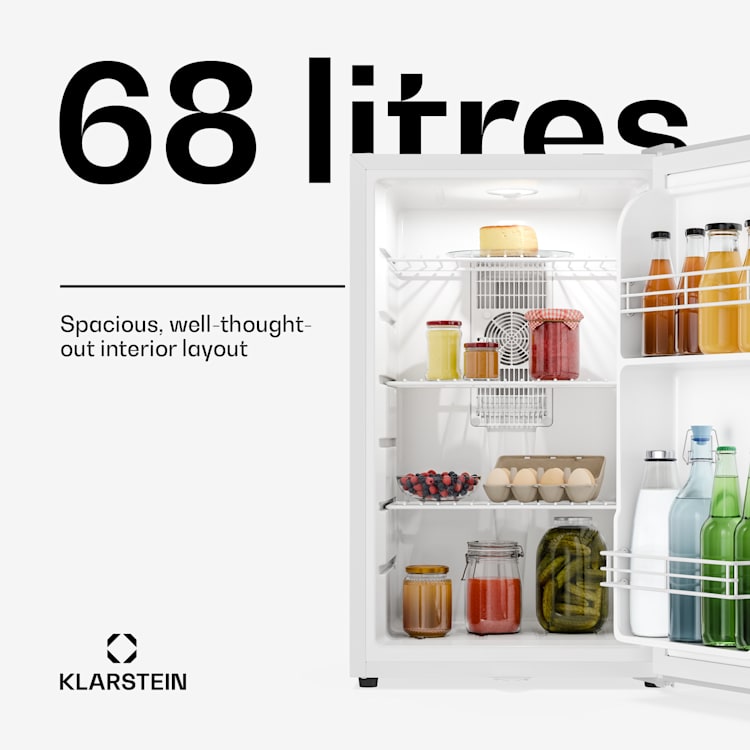Klarstein Matterhorn 68 | mini fridge | 68 litres 68 Ltr | White