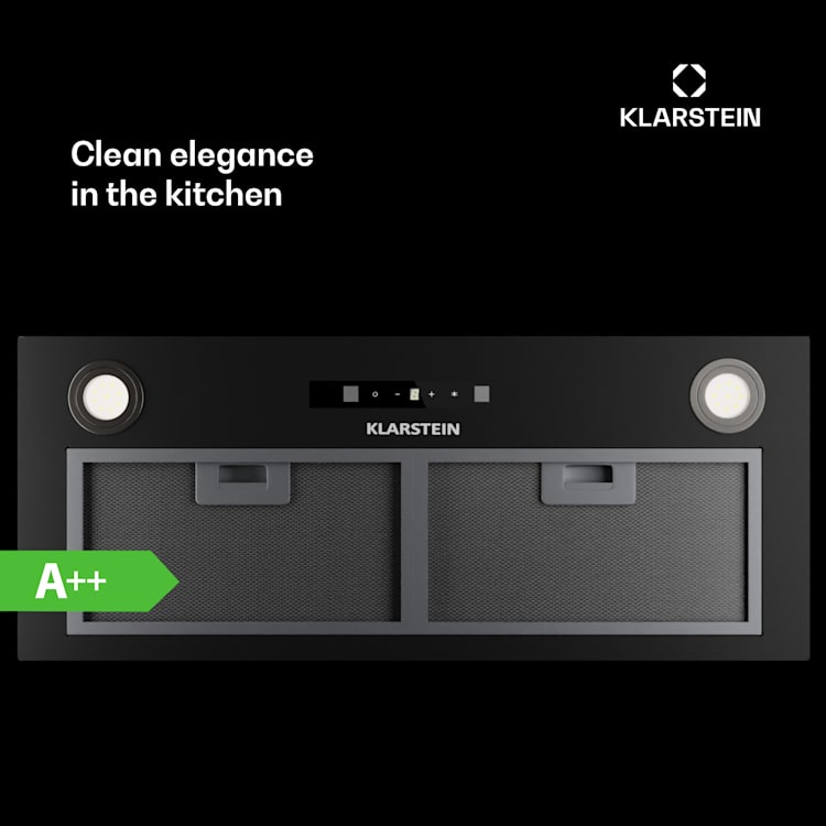 Klarstein Paolo 72 | substructure hood | 520 m³/h 72 cm | Black