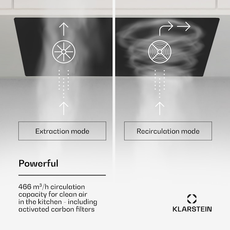 Klarstein Hector 72 Eco | fan module | 72 cm | built-in 72 cm | Black