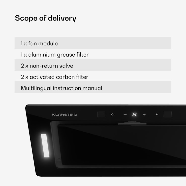 Klarstein Hector 72 Eco | fan module | 72 cm | built-in 72 cm | Black