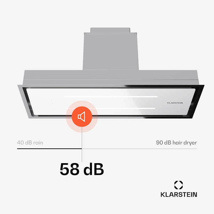 Klarstein Highline Eco 90 | ceiling extractor hood | circulating air ...