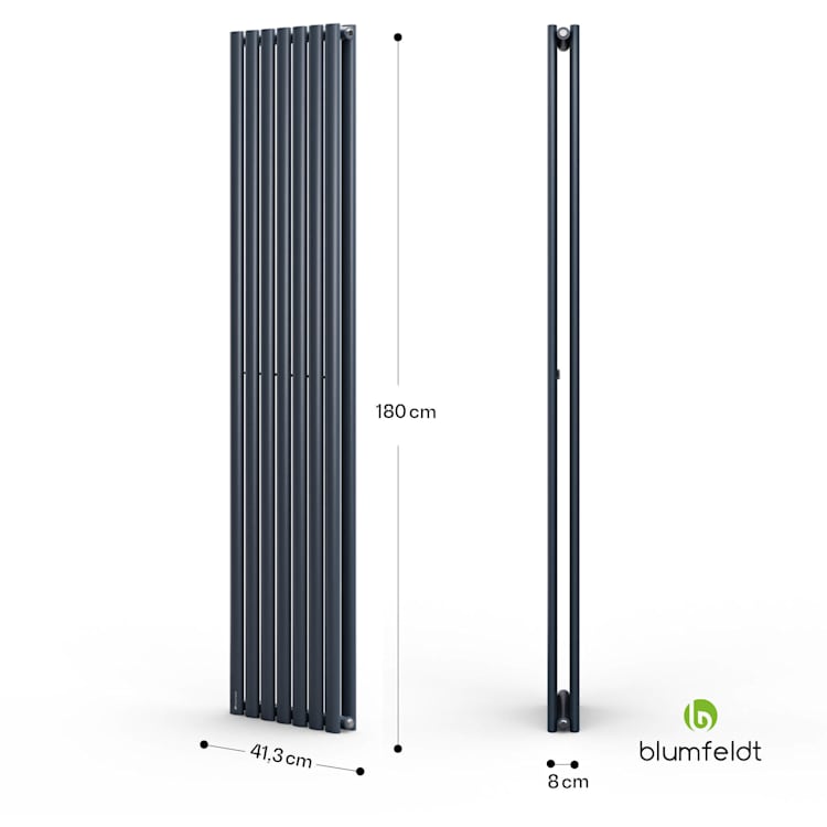 blumfeldt Tallheo 41 x 180 | radiator | hot water 180 x 41 cm | single ...