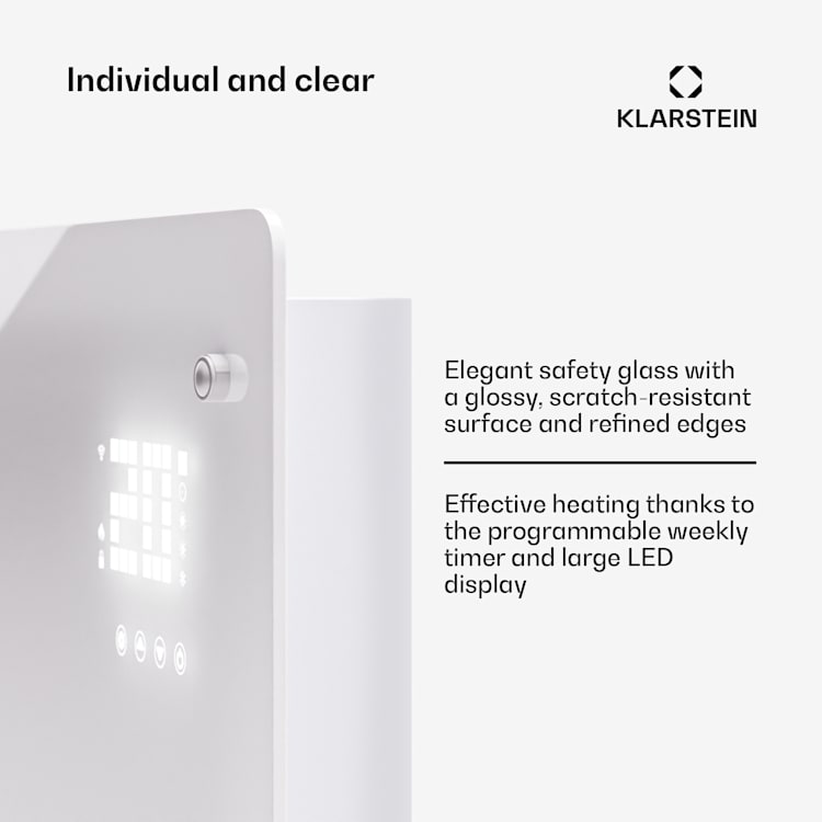 Klarstein Bornholm Smart 1500 | Heizgerät | WiFi | 1500 W 1500 W | Fehér