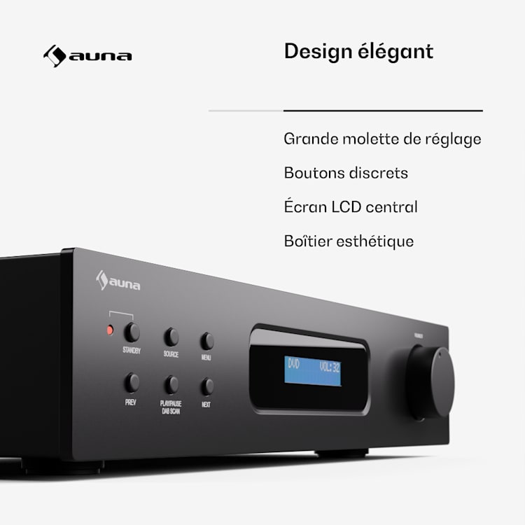 Art22 amplifier DAB+ BT hifi versterker | DAB+/FM radio | 2 x 60 W Zwart