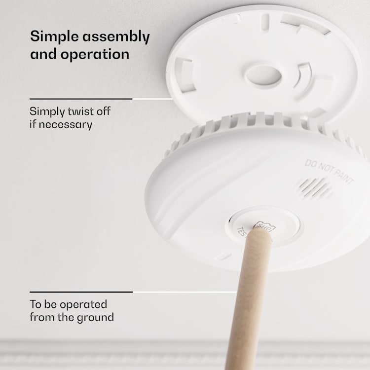 HD by oneConcept smoke detector DOF Pro10 85 dB 10 years operating life ...