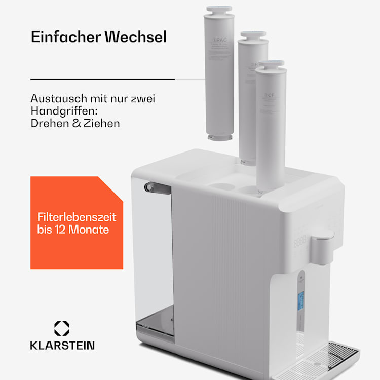 Klarstein AquaFina PAC Filter 2-in-1 Filtersystem Wasseraufbereitung