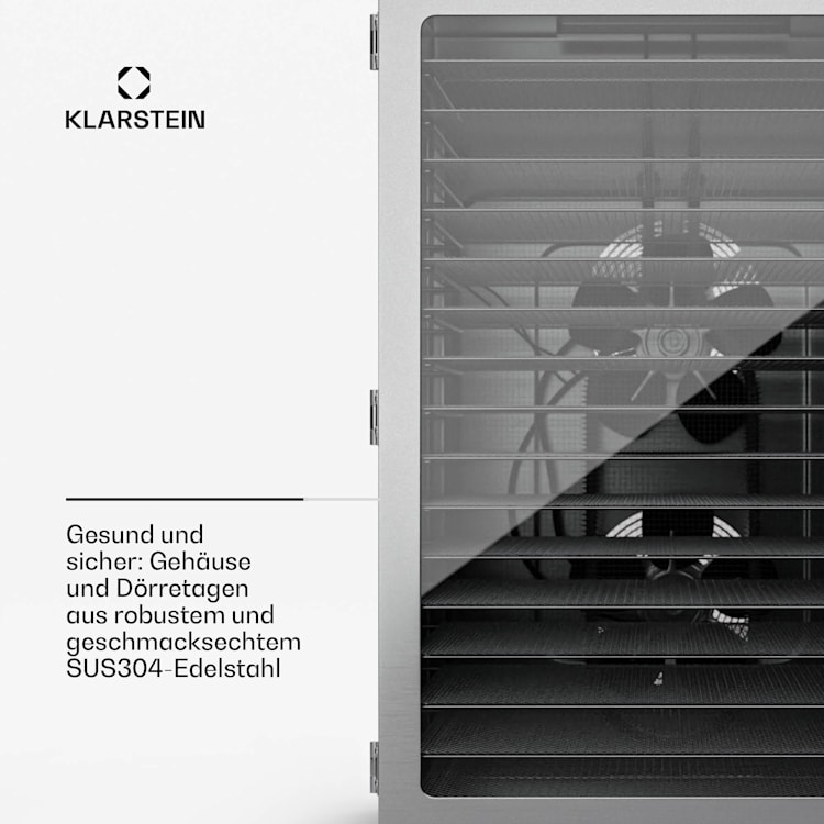 Klarstein Captain Jerky 160 | Dörrautomat | 1500 Watt 16 Etagen