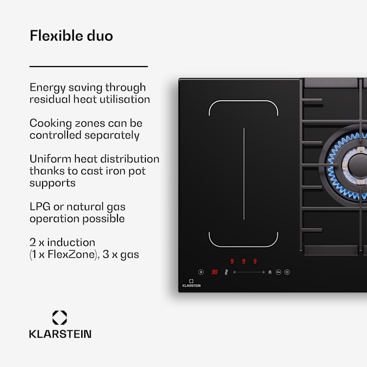 Klarstein MultiChef 5 | induction and gas hobs | FlexZone