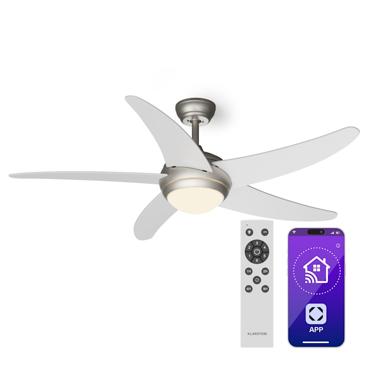 Klarstein Bolero 2-in-1 ceiling fan 132cm light 55W remote control