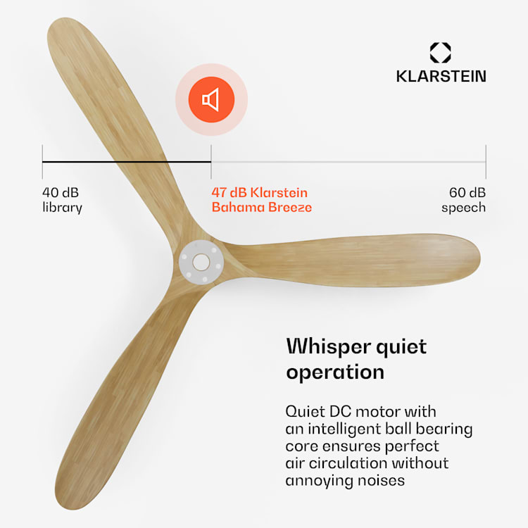 Klarstein Bahama Breeze Smart ceiling fan 178 cm | app control