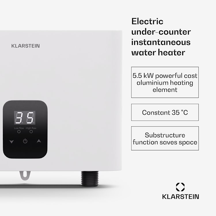 Klarstein Blaze Flow under-counter instantaneous water heater ...
