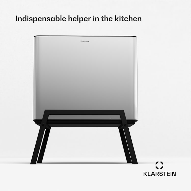 Klarstein Yuma | waste bin | 40 L | stainless steel 40 Ltr | Stainless ...