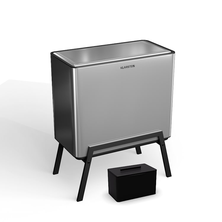 Klarstein Yuma | waste bin | 40 L | stainless steel 40 Ltr | Stainless ...