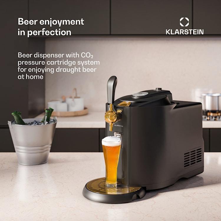 Klarstein Beerkules Bierzapfanlage | 5L Fass | Kühlung | Display Black ...