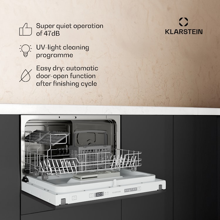 Klarstein Havasia UV 6 Secret built-in dishwasher | compact | UV