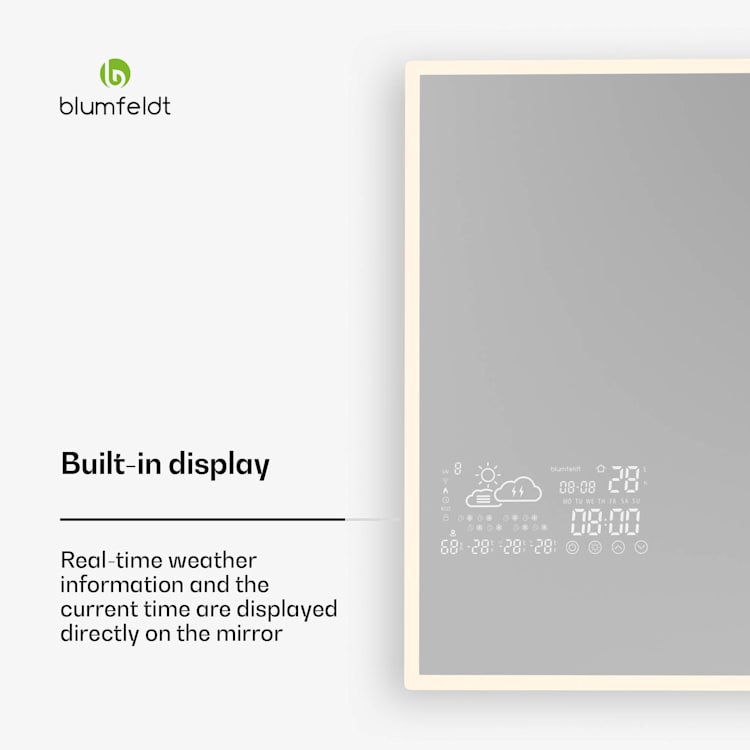 Blumfeldt infrared heater | Smart Mirror | 600 W 120 x 60 cm | Black