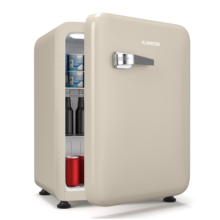 Klarstein Audrey Evo mini fridge | 68L | retro | cream 68 Ltr | Cream