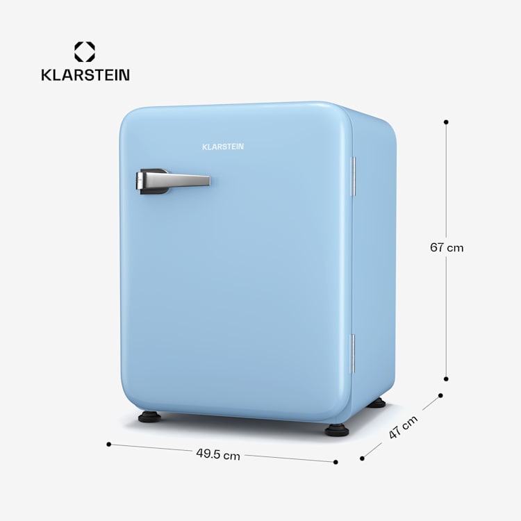 Klarstein Audrey Evo mini fridge | 68L | retro | blue 68 Ltr | Blue