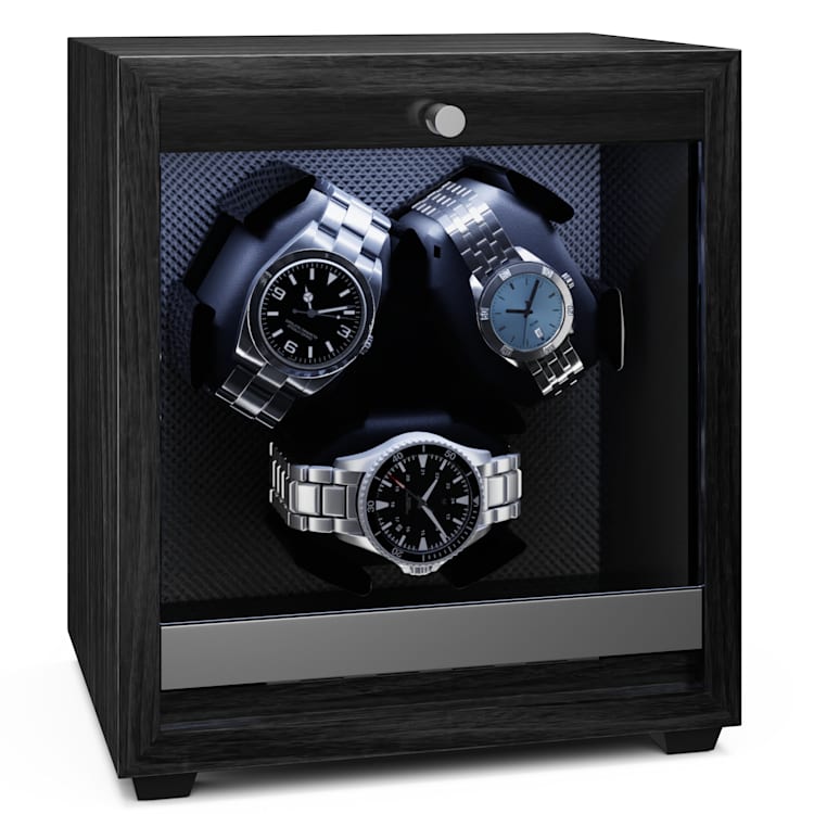 Klarstein Brienz 3 watch winder 4 modes silent wood look black