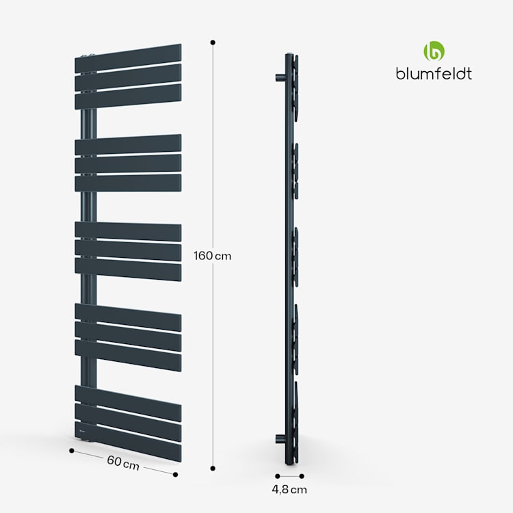 Blumfeldt Fairmont radiator wall-mounted modern 60x160 anthracite 60 x ...