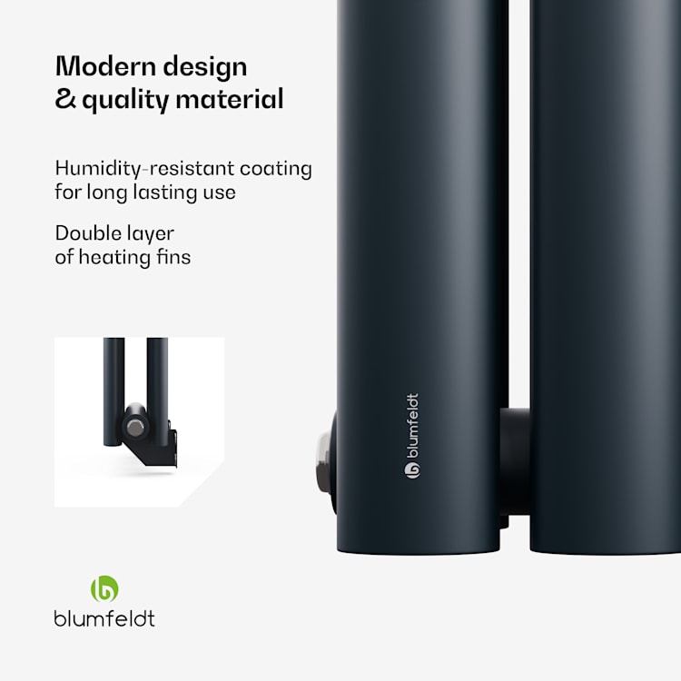 Blumfeldt Tallheo Radiator 120x30 620W Double Layer | 120 x 30 cm ...