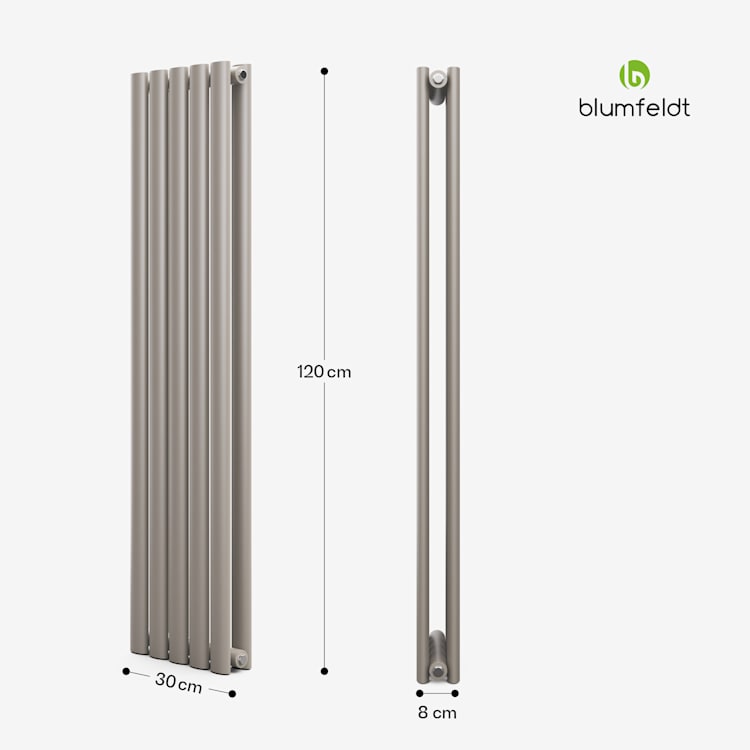 Blumfeldt Tallheo Radiator 120x30 620W Double Layer | 120 x 30 cm | Sand