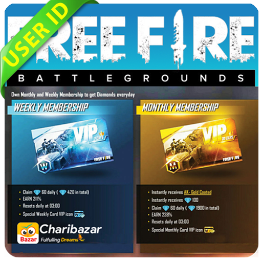 Free Fire Subscriptions (User ID) - Weekly & Monthly with eSewa & IME Pay