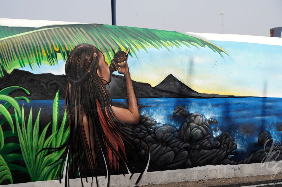 Dominican Flag Graffiti