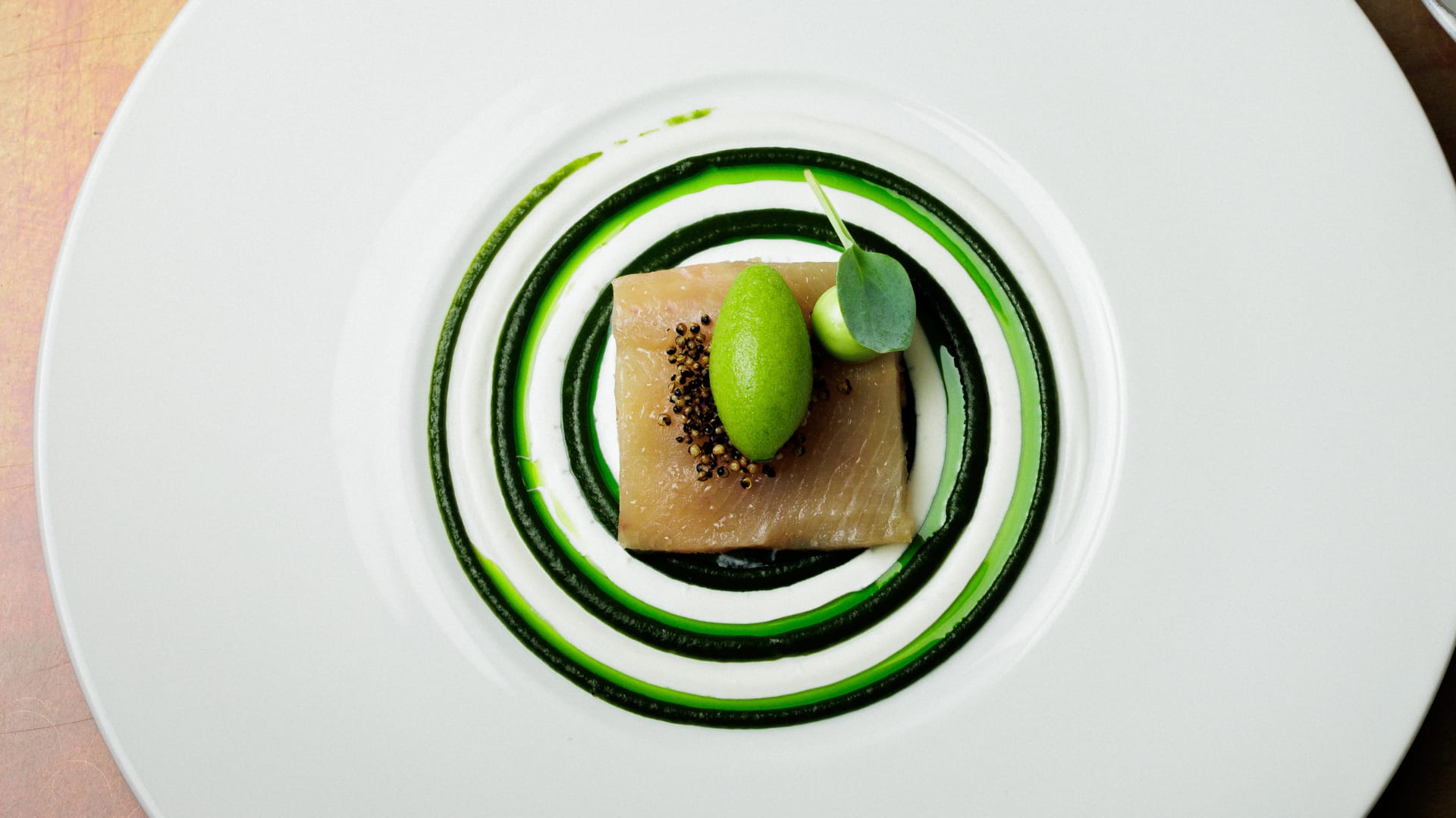 Cheflix - Discover the recipe for 'Cured char with green herbs, blini ...