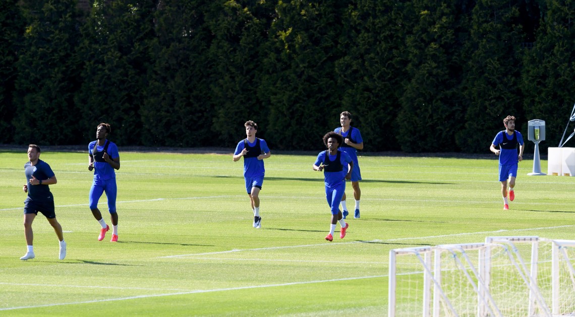 Gallery: Chelsea players return to Cobham for small group training ...